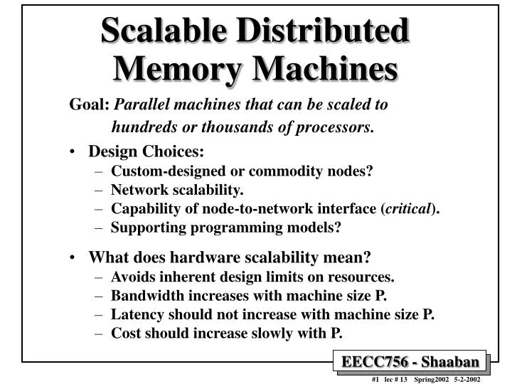 PPT - Scalable Distributed Memory Machines PowerPoint Presentation, free download - ID:5990005