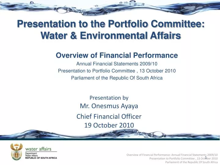 PPT - Overview of Financial Performance Annual Financial Statements ...