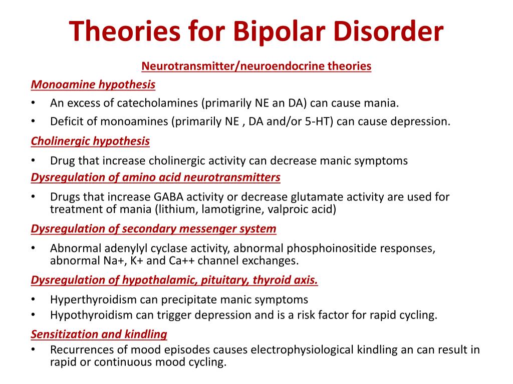 Bipolar Disorder Neurotransmitters Bipolar Disorder Neurotransmitters