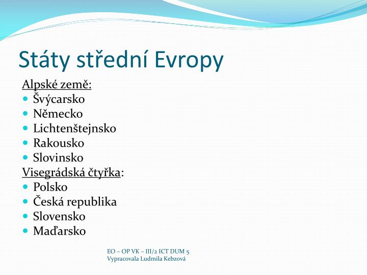 PPT - STŘEDNÍ EVROPA PowerPoint Presentation - ID:5991612