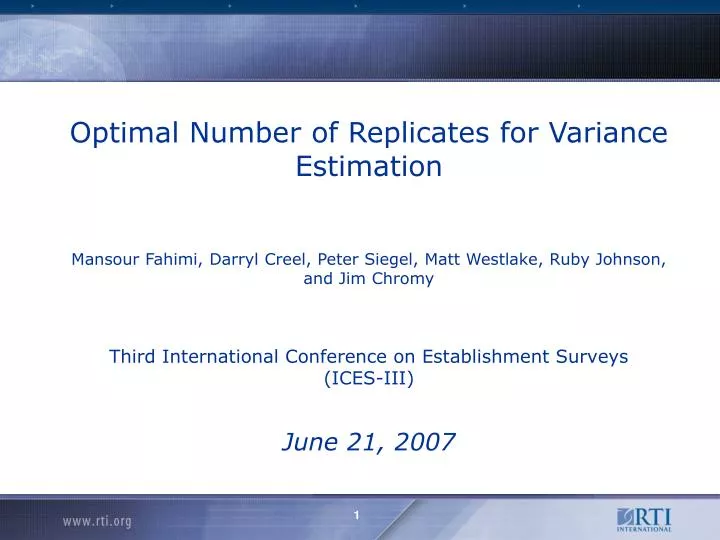 PPT - Variance Estimation PowerPoint Presentation, free download - ID ...