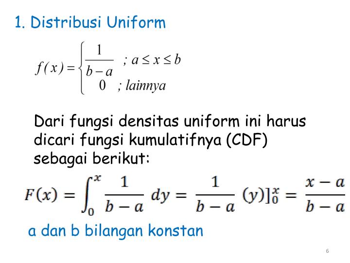 PPT - BAB 5 RANDOM VARIATE DISTRIBUSI KONTINU PowerPoint Presentation ...