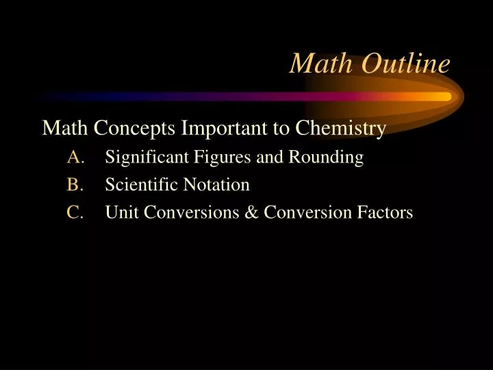 PPT - Math Outline PowerPoint Presentation, free download - ID:5994282