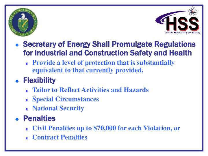 PPT - 10 CFR 851 Worker Safety and Health Program Overview PowerPoint ...