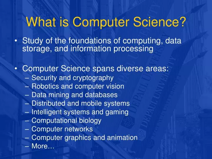 PPT What Is Computer Science PowerPoint Presentation Free Download ID 5995715