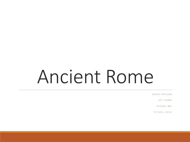 PPT - Ancient Rome PowerPoint Presentation, free download - ID:5998705