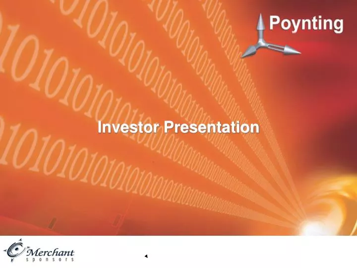 PPT - Investor Presentation PowerPoint Presentation, free download - ID ...