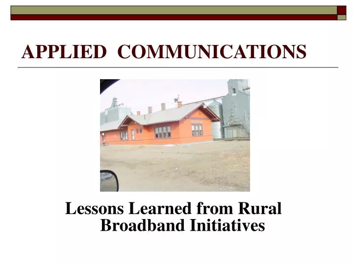PPT - APPLIED COMMUNICATIONS PowerPoint Presentation, free download ...