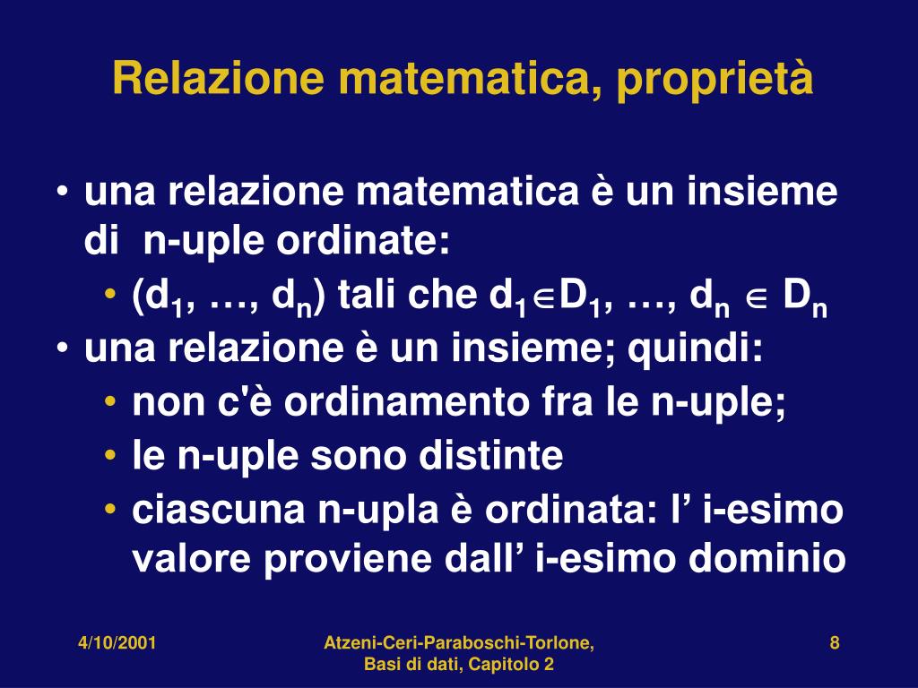 PPT - Atzeni, Ceri, Paraboschi, Torlone Basi di dati McGraw-Hill, 1999 ...