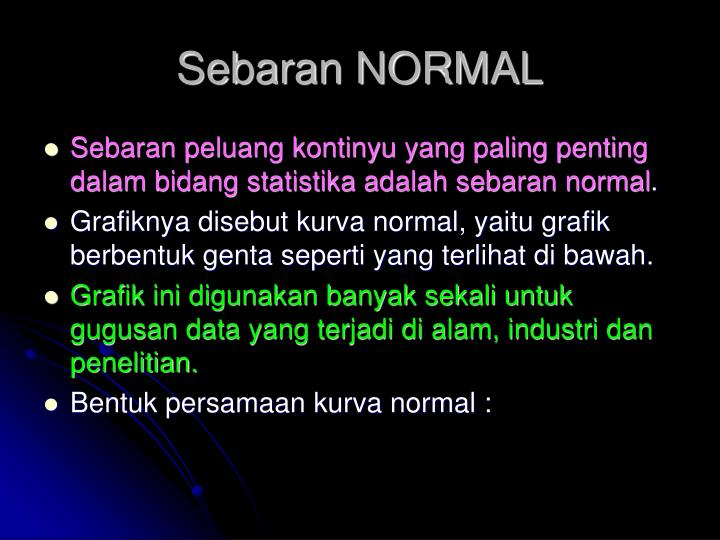 PPT - Sebaran Normal PowerPoint Presentation - ID:6002140