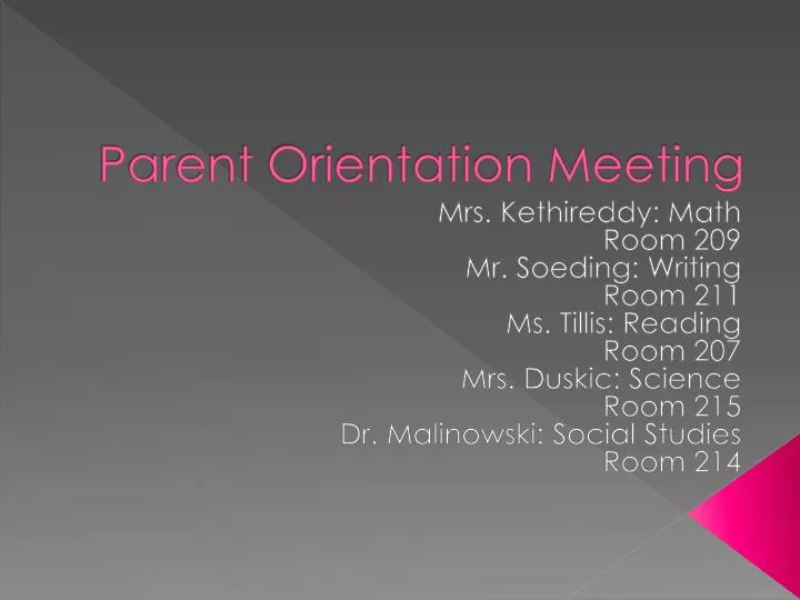 PPT - Parent Orientation Meeting PowerPoint Presentation, free download ...