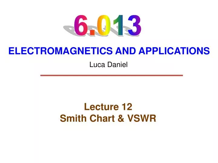 PPT - Lecture 12 Smith Chart & VSWR PowerPoint Presentation, free ... PPT - Lecture 12 Smith Chart & VSWR PowerPoint Presentation, free ...