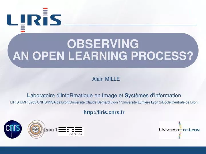 PPT - OBSERVING AN OPEN LEARNING PROCESS? PowerPoint Presentation, free ...