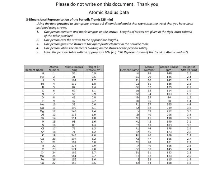 PPT - Please do not write on this document. Thank you. PowerPoint ...
