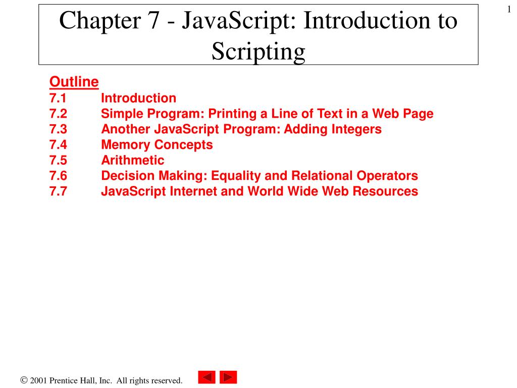 Ppt Chapter 7 Javascript Introduction To Scripting Powerpoint Presentation Id6006267 5265