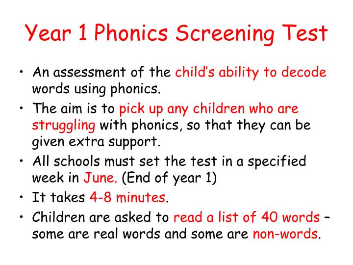 PPT - Phonics in Year 1 PowerPoint Presentation - ID:6006755