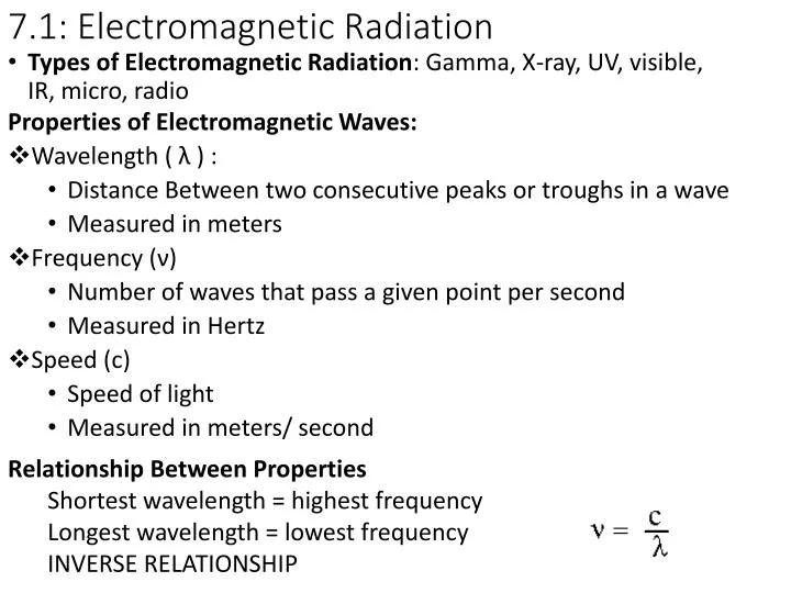 PPT - 7 .1: Electromagnetic Radiation PowerPoint Presentation, free ...