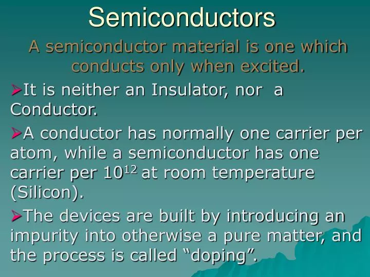 PPT - Semiconductors PowerPoint Presentation, free download - ID:6007868