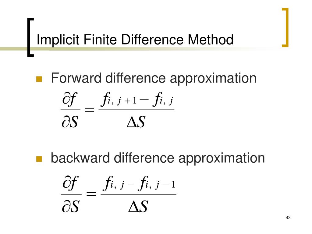 Lecture 5 Explicit And Implicit Finite Difference Lecture 5 Explicit And Implicit Finite Difference