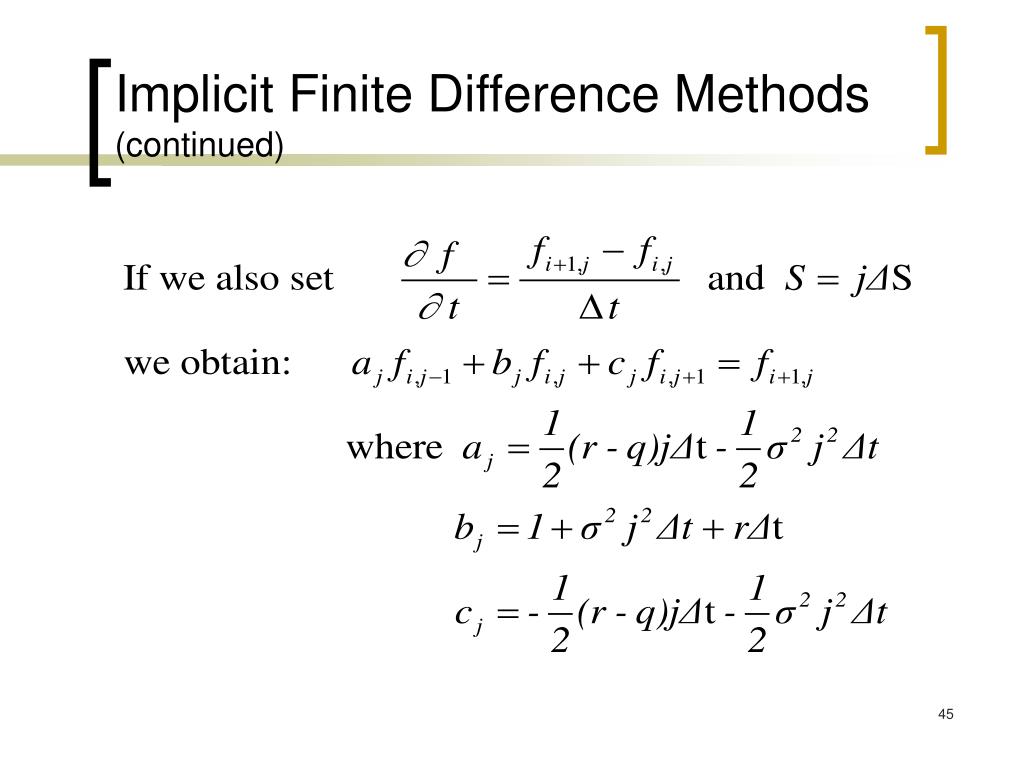 Lecture 5 Explicit And Implicit Finite Difference Lecture 5 Explicit And Implicit Finite Difference