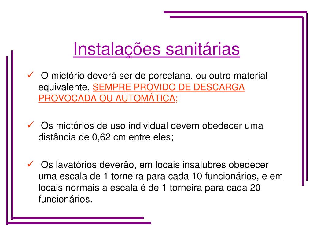 PPT - NR – 24 Condições sanitárias e de conforto nos locais de trabalho ...