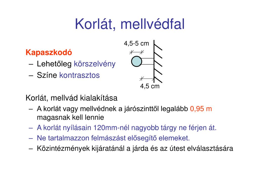 PPT - OTÉK 63. §. Általános követelmények Biztonságos gyalogos ...