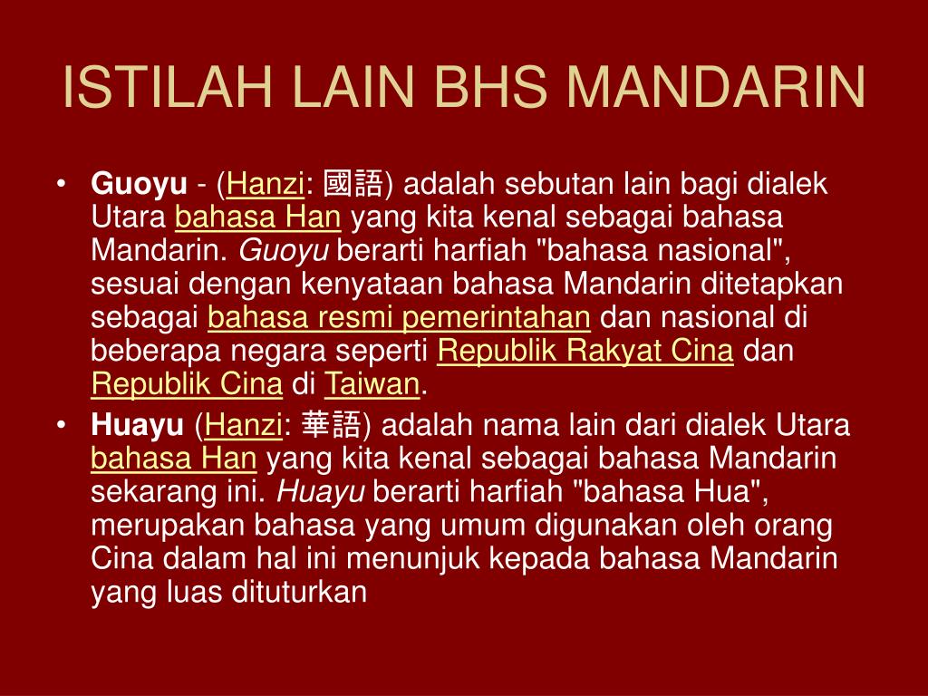 PPT - MENJANGKAU BELAHAN DUNIA GLOBAL DENGAN BAHASA MANDARIN PowerPoint ...
