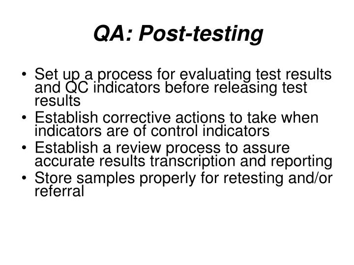 PPT - HIV Testing Quality Assurance and Quality Control PowerPoint ...