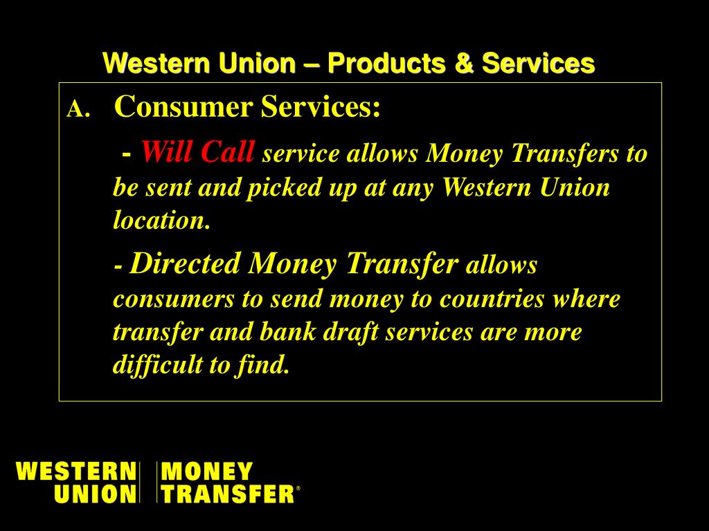 PPT - WESTERN UNION FINANCIAL SERVICES INTERNATIONAL PowerPoint ...