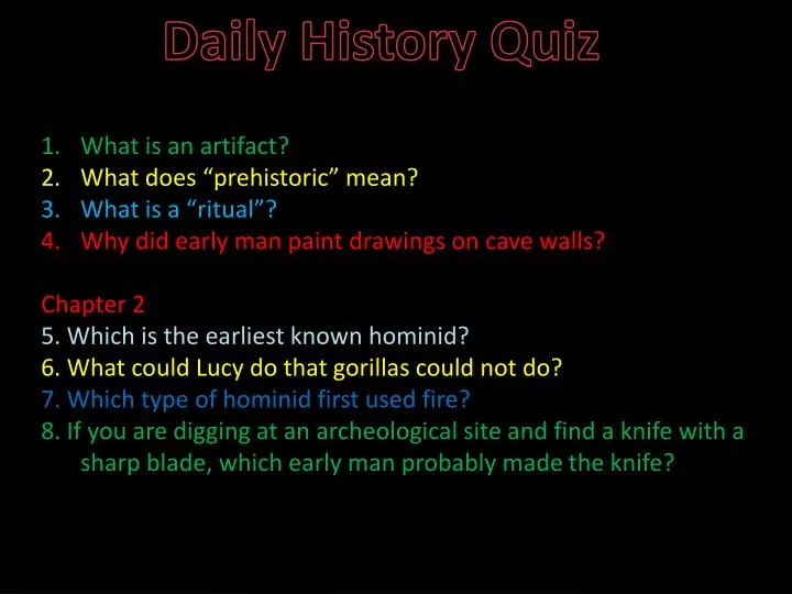 PPT - Daily History Quiz PowerPoint Presentation, free download - ID ...