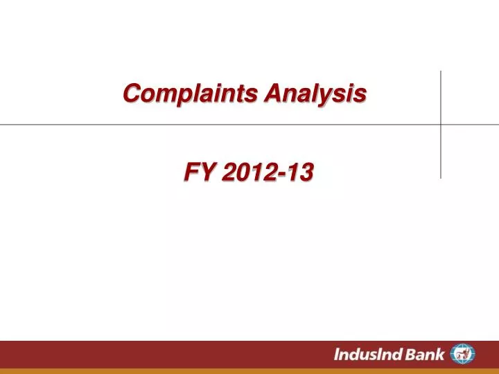 PPT - Complaints Analysis PowerPoint Presentation, free download - ID ...