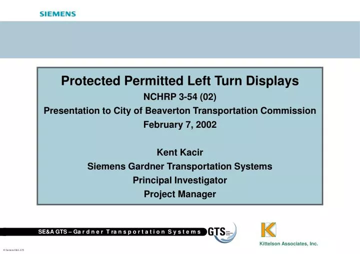 PPT - Protected Permitted Left Turn Displays NCHRP 3-54 (02) PowerPoint ...