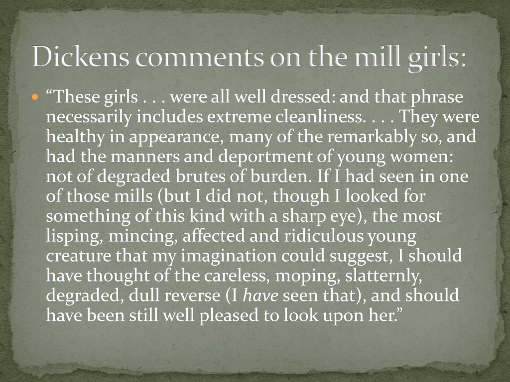 PPT - Dickens, the Mill Girls, and the Making of A Christmas Carol ...