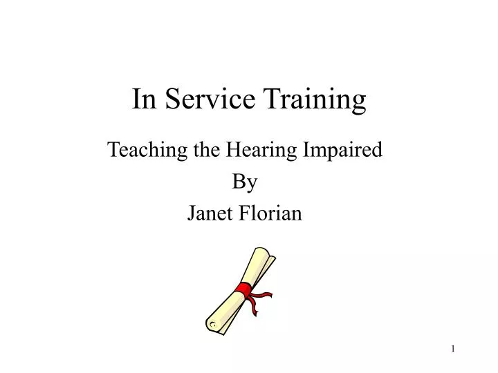 PPT - In Service Training PowerPoint Presentation, free download - ID ...