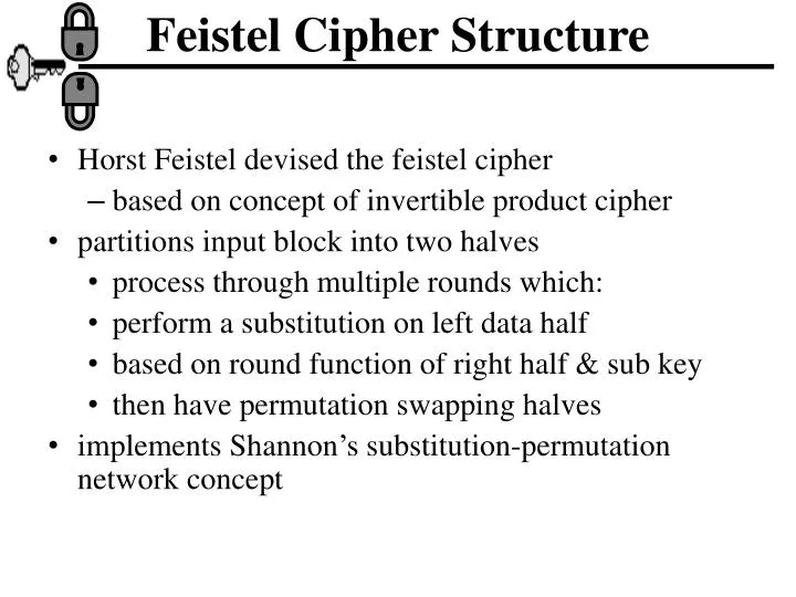 PPT - Feistel Cipher Structure PowerPoint Presentation, free download ...