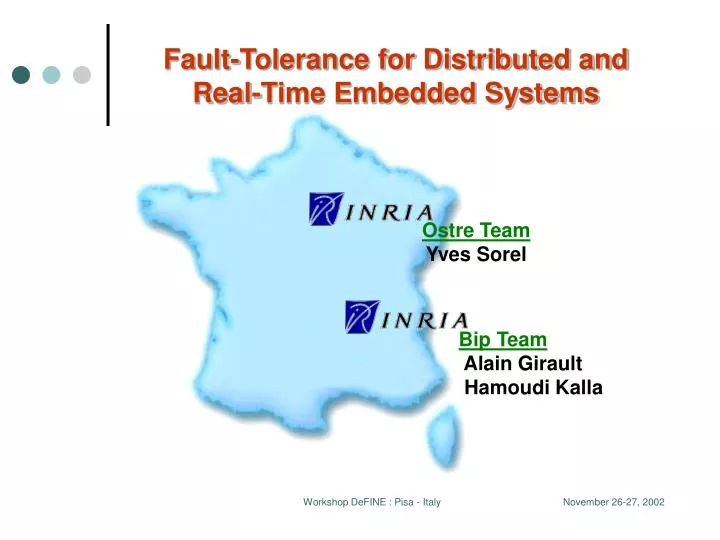 Ppt Fault Tolerance For Distributed And Real Time Embedded Systems Powerpoint Presentation 9958