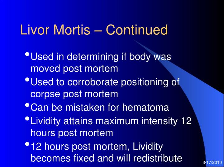 PPT - Determining Time of Death PowerPoint Presentation - ID:6012724