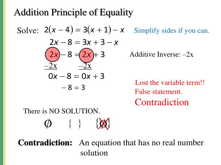 PPT - The Addition Principle of Equality PowerPoint Presentation - ID ...