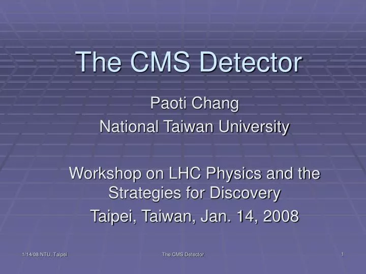 PPT - The CMS Detector PowerPoint Presentation, free download - ID:6013055