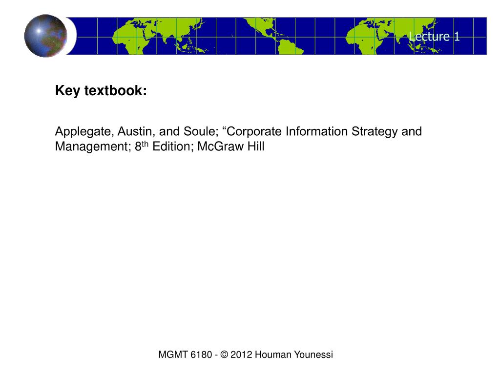 PPT - MGMT 6180 – Strategic Information Systems Management PowerPoint ...