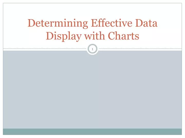PPT - Determining Effective Data Display with Charts PowerPoint ...