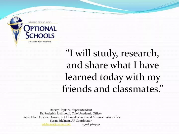 PPT - Dorsey Hopkins, Superintendent Dr. Roderick Richmond, Chief ...