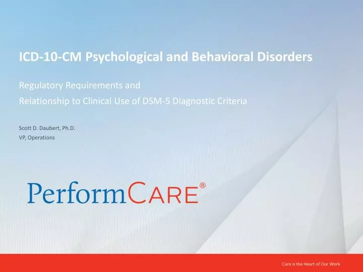 PPT - ICD-10-CM Psychological and Behavioral Disorders PowerPoint ...