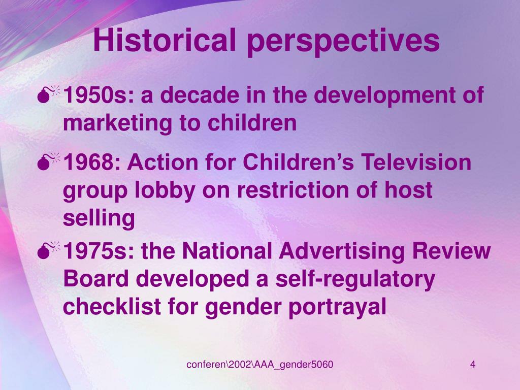 PPT - Gender portrayal of US children ’ s television commercials: 50s ...