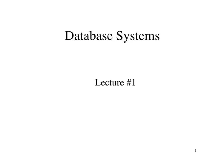 PPT - Database Systems PowerPoint Presentation, free download - ID:6015272