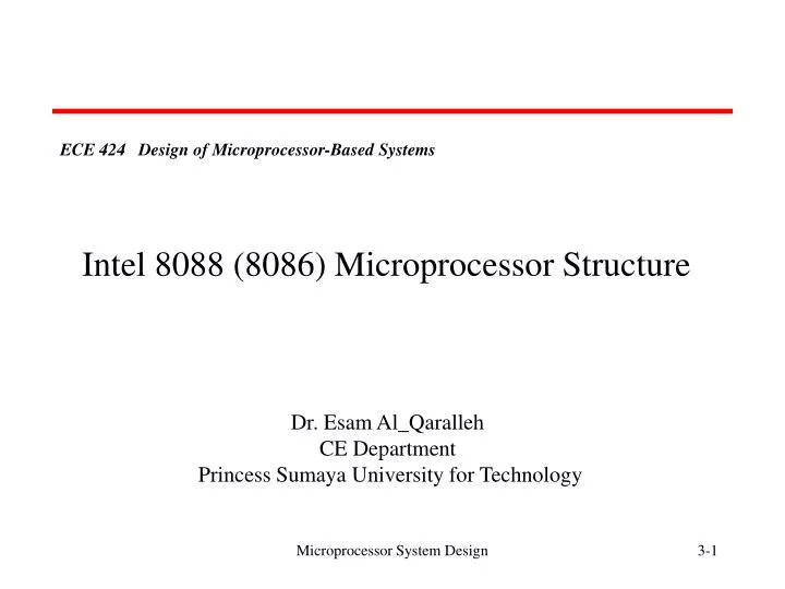 PPT - ECE 424 Design of Microprocessor-Based Systems PowerPoint ...
