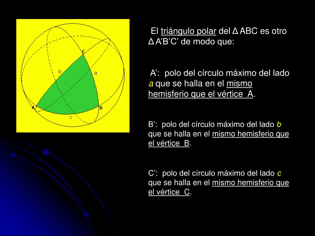 PPT - Trigonometría esférica PowerPoint Presentation, free download ...