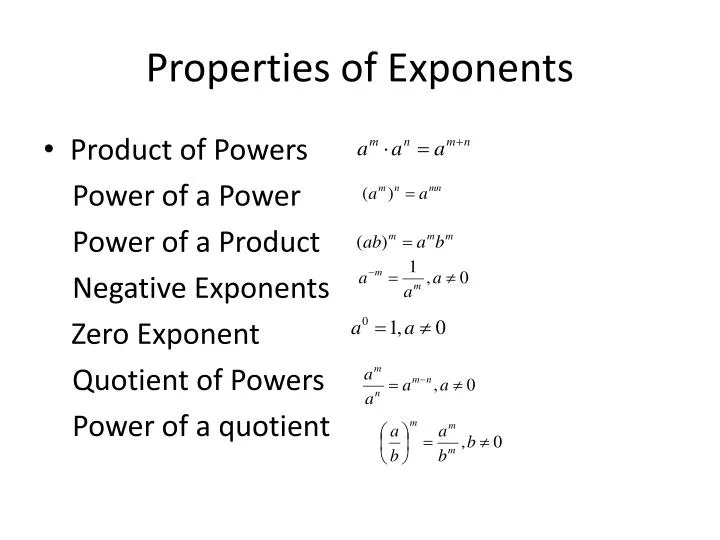 PPT - Properties of Exponents PowerPoint Presentation, free download ... PPT - Properties of Exponents PowerPoint Presentation, free download ...