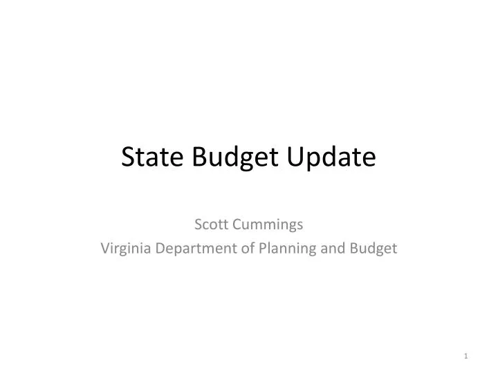 PPT - State Budget Update PowerPoint Presentation, free download - ID ...