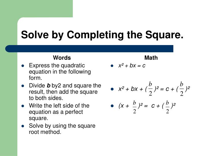 PPT - Solving Quadratic Equations Section 1.3 PowerPoint Presentation ...